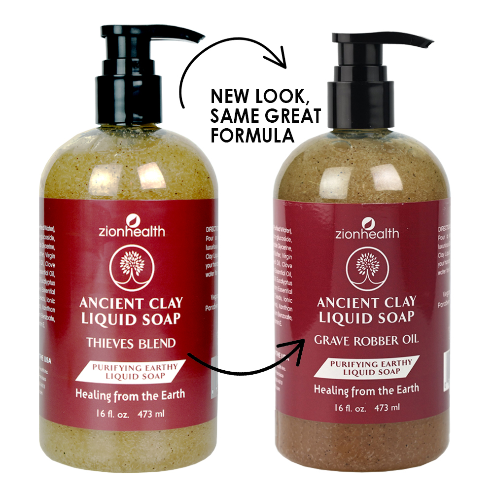 Ancient Clay Liquid Soap Grave Robber Oil 16oz | ADAMA Minerals