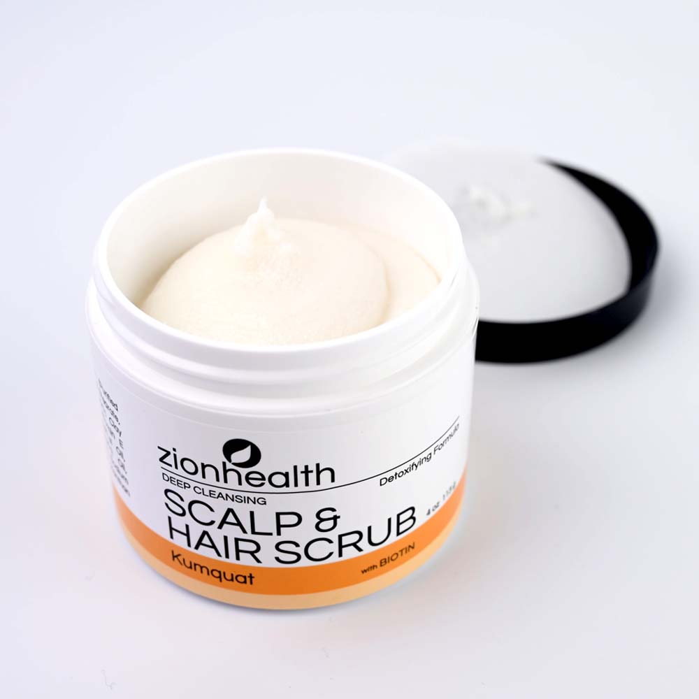 Deep Cleansing Scalp & Hair Scrub Kumquat with Biotin | ADAMA Minerals