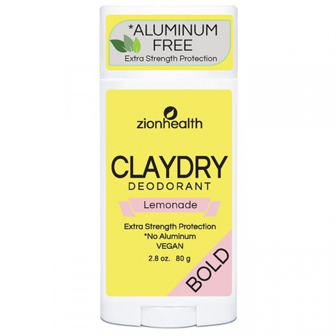 CLAYDRY BOLD Lemonade Vegan Deodorant |Extra Strength Odor Protection