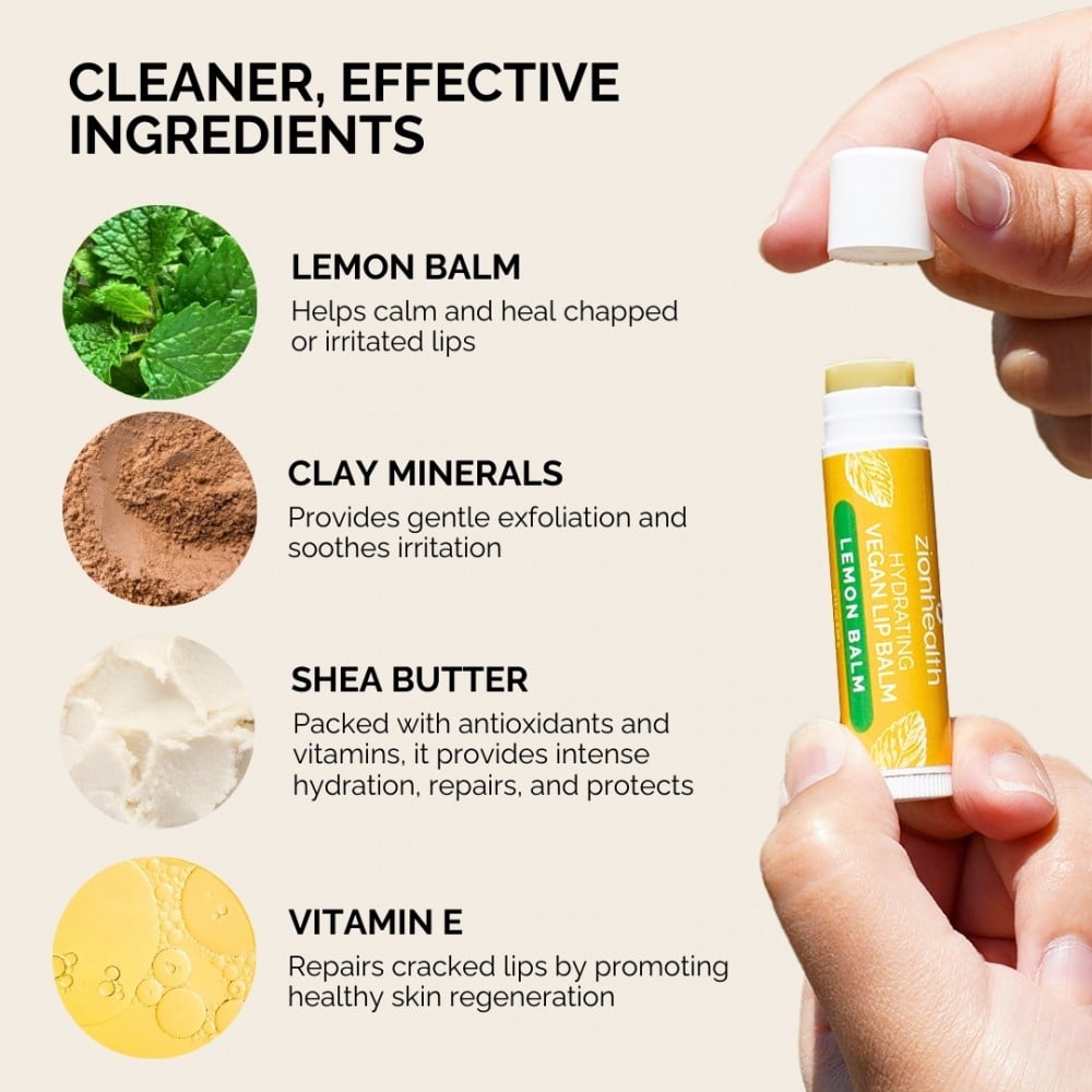 Hydrating Lip Balm - Lemon Balm | ADAMA Minerals